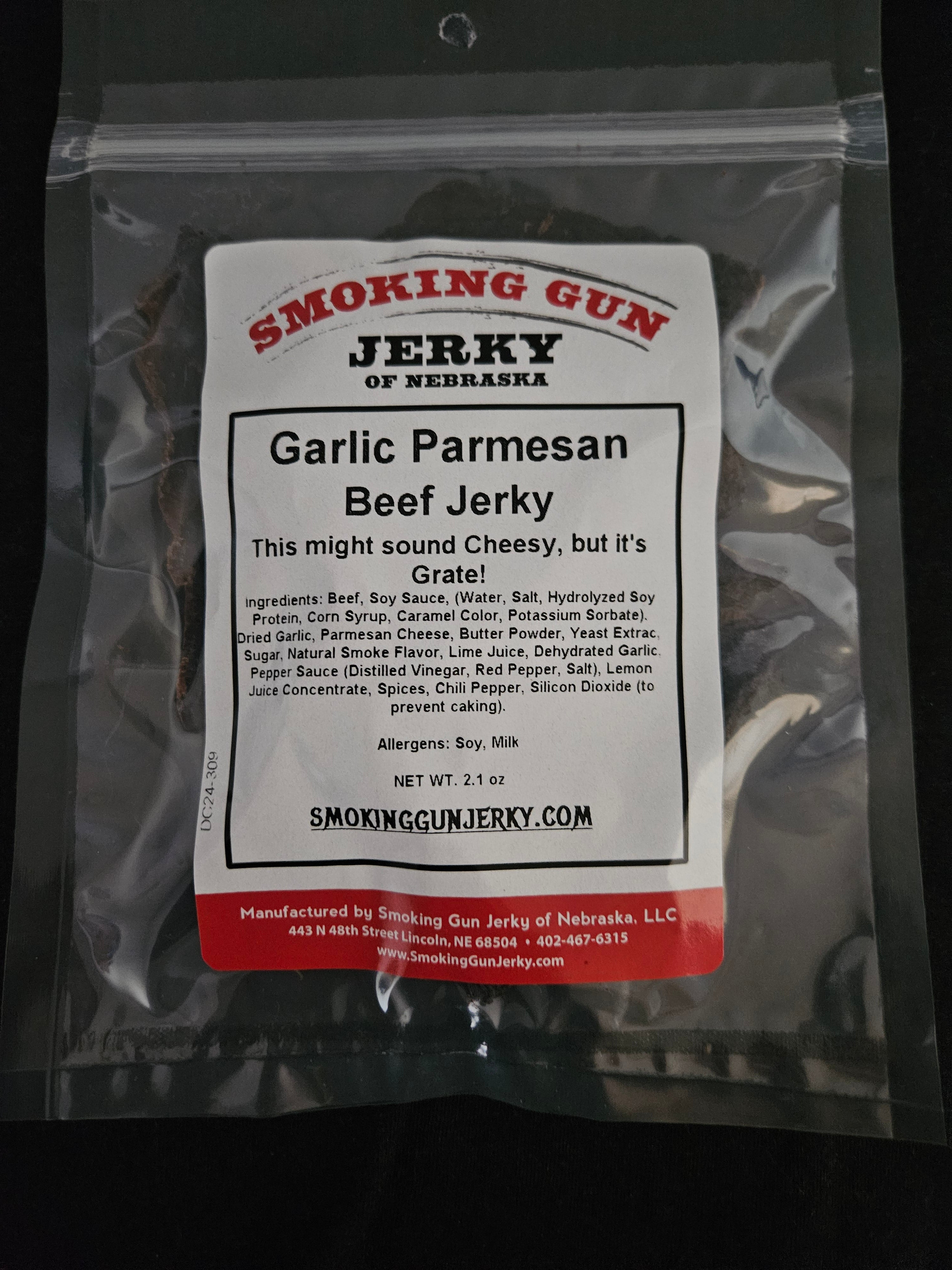Garlic Parmersan Beef Jerky – Smoking Gun Jerky of Nebraska