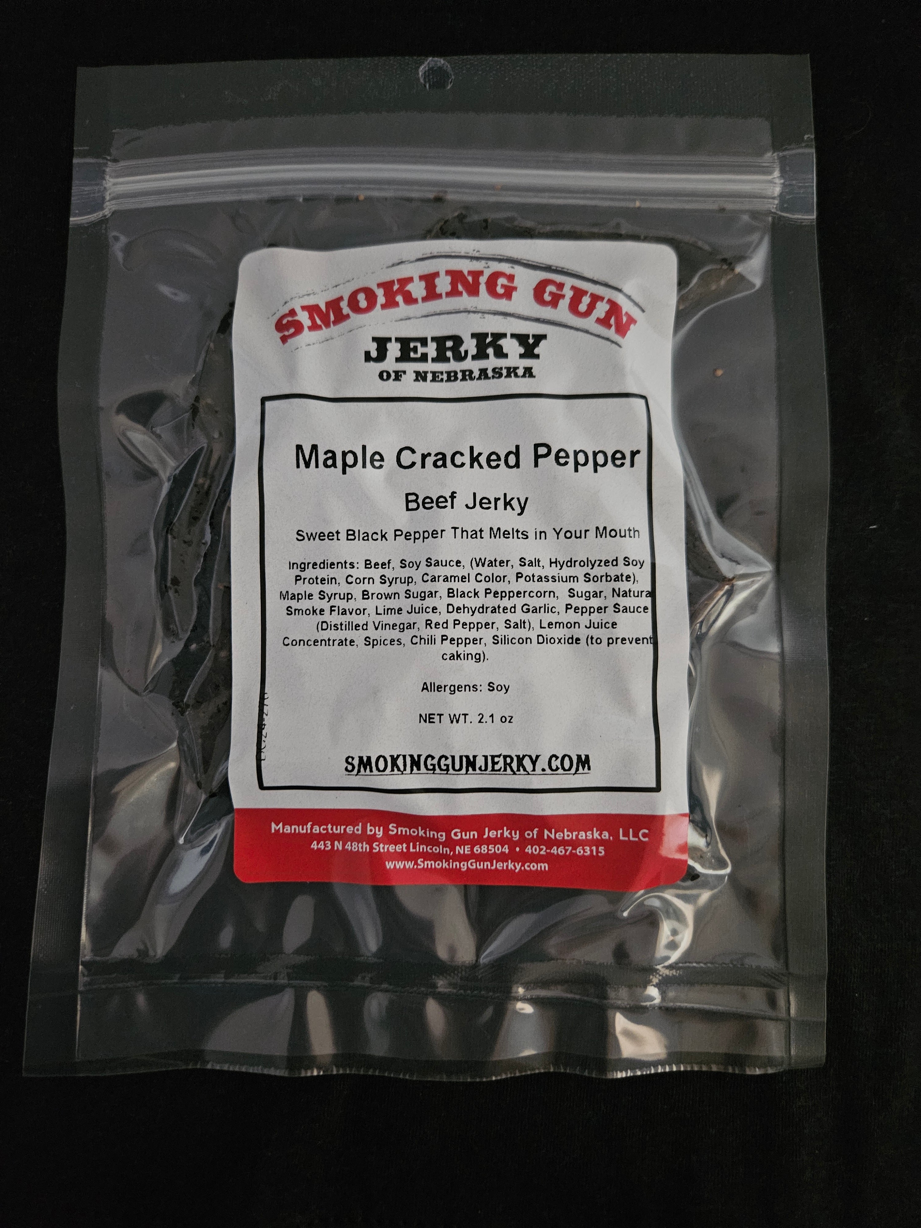Maple & Cracked Pepper Beef Jerky – Smoking Gun Jerky of Nebraska
